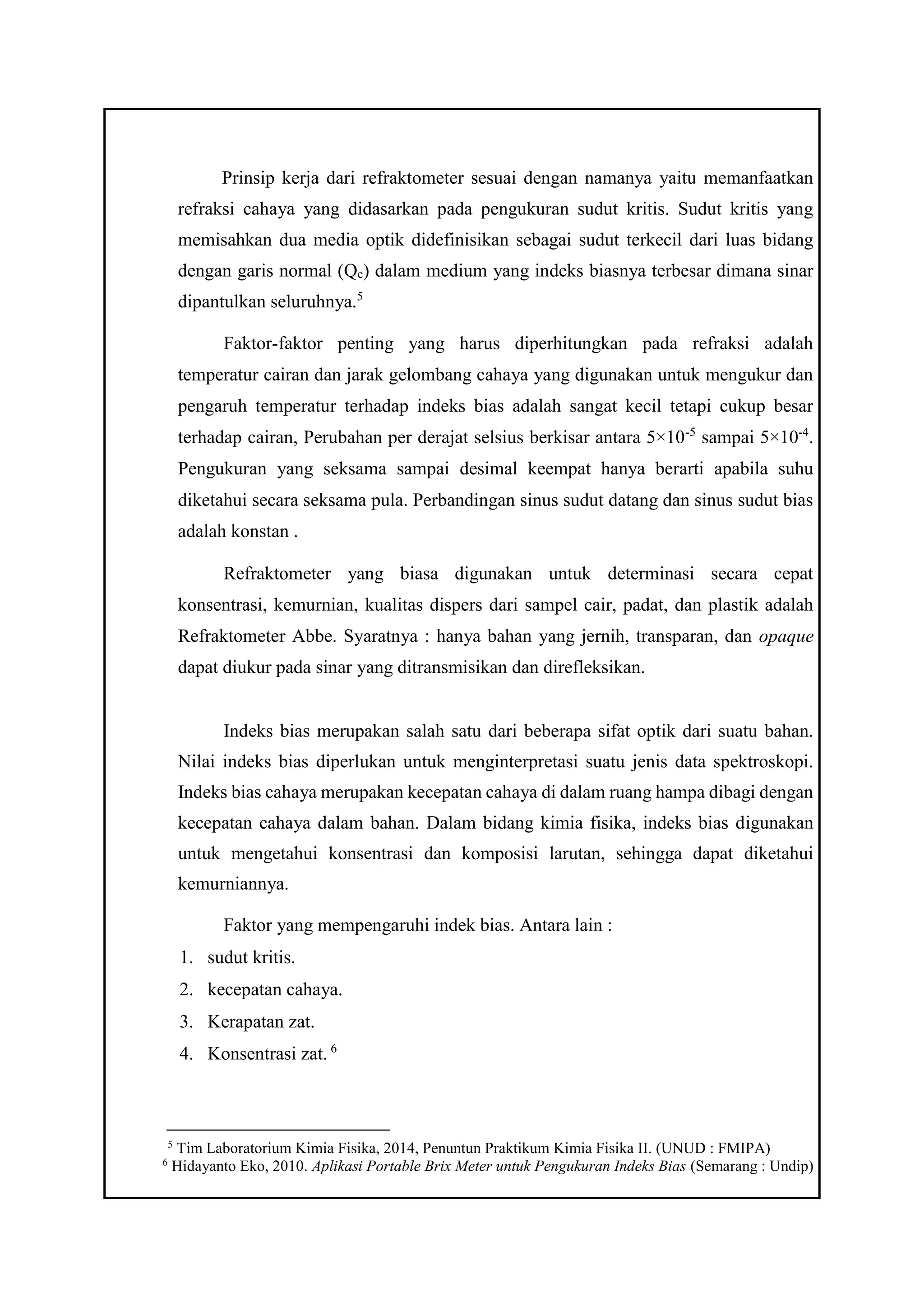 Laporan Praktikum Fisika Dasar II Awal tentang Indeks Bias | PDF