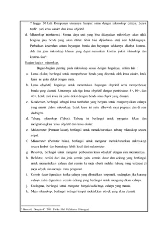 Laporan Praktikum Fisika Dasar II Awal tentang Mikroskop | DOCX