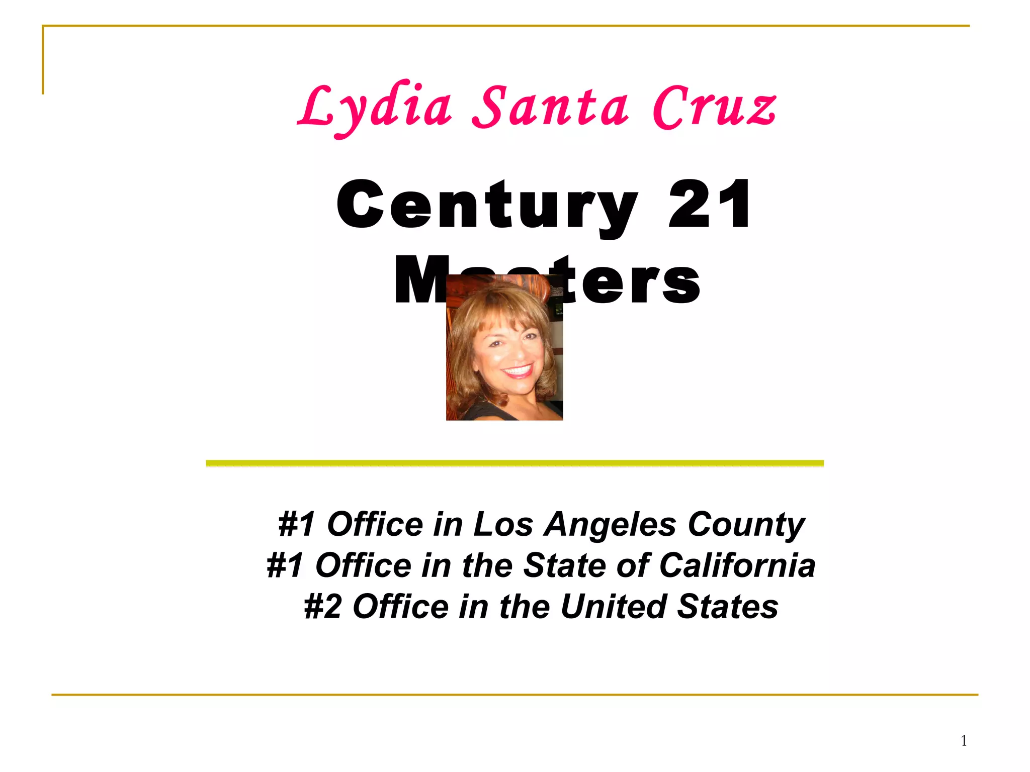 Lydia Santa Cruz Information Packet 2010 | PPT