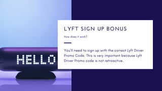 Lyft Sign up Bonus | PPT