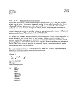 Lyft letter | PDF