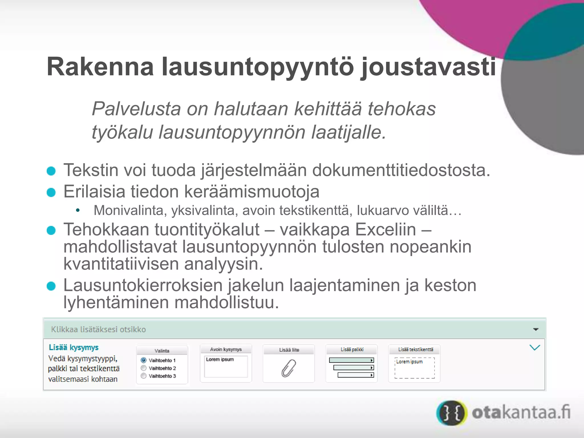 Lyhyt Lausuntopalvelun esittely | PPTX