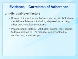 Antiretroviral Medication Adherence | PDF
