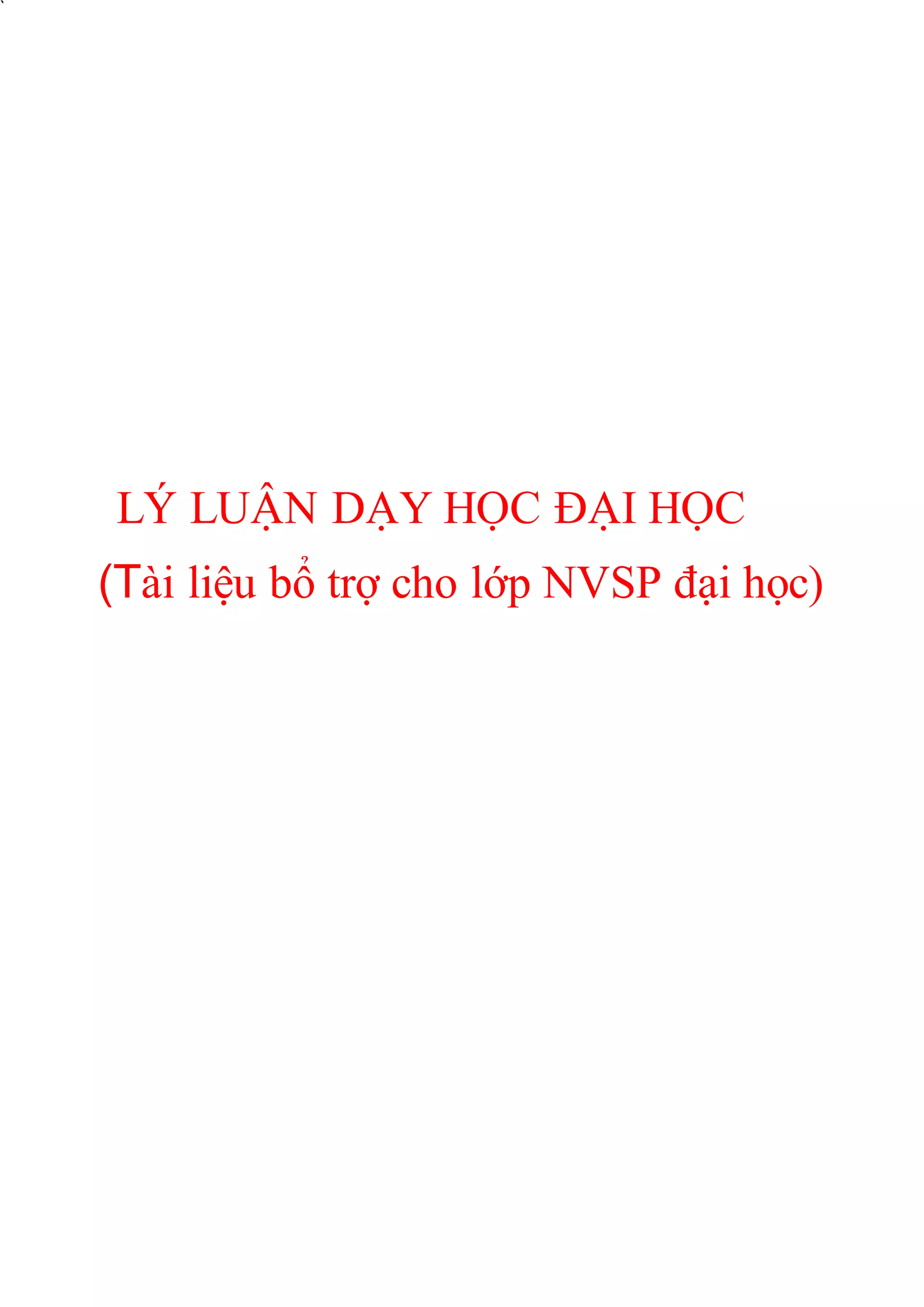 Ly luan dhdh | PDF