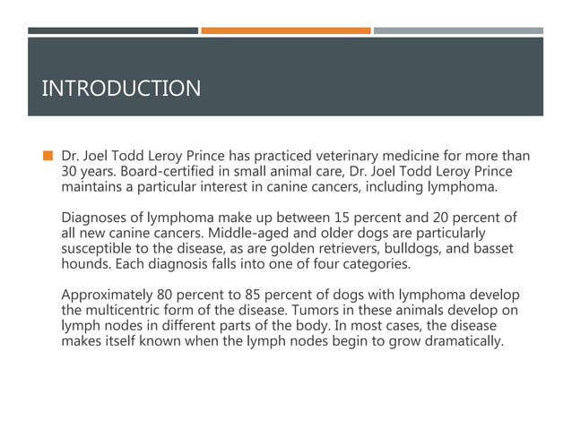 Types of Lymphoma in Dogs | PPTX | Dogs | Pets