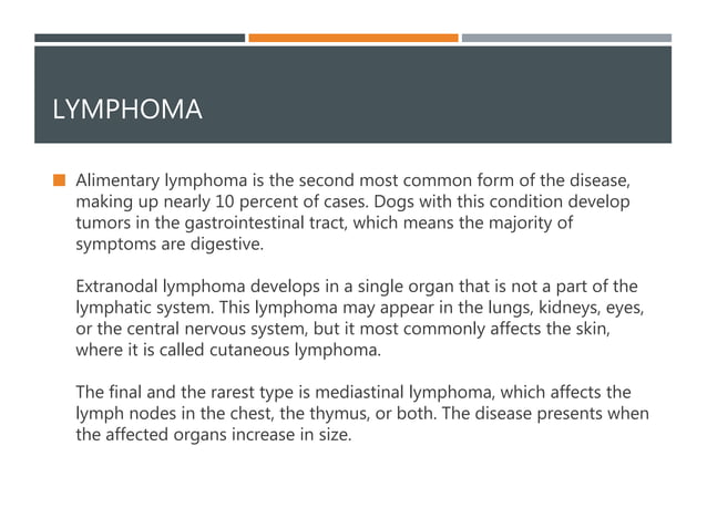 Types of Lymphoma in Dogs | PPTX | Dogs | Pets