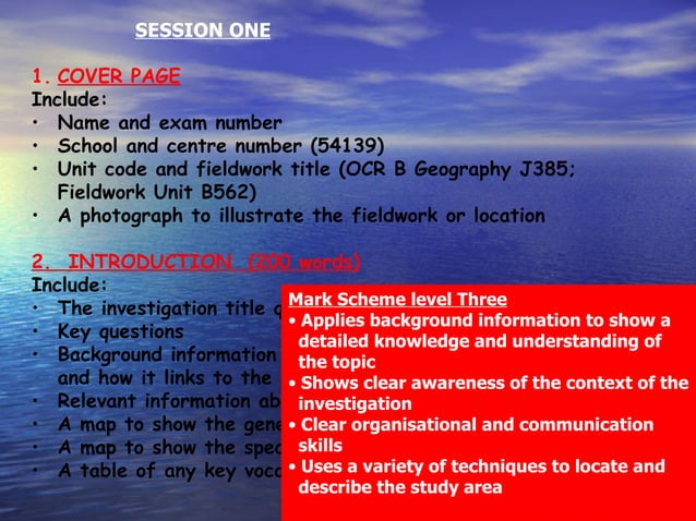 Lyme Regis fieldwork write up | PPT