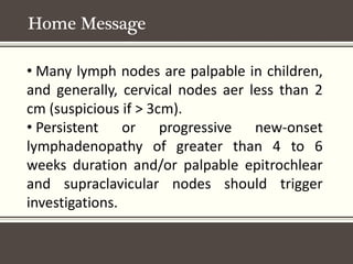 Cervical Lymphadenopathy in Pediatrics | PPTX