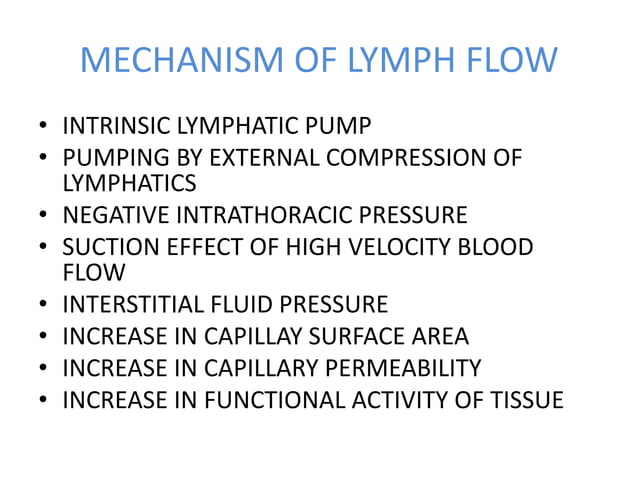 Lymph definition ,formation and factors affecting lymph flow including ...