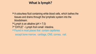 Lymph. LYMPHATIC CIRCULATION, LYMPH NODE, | PPTX