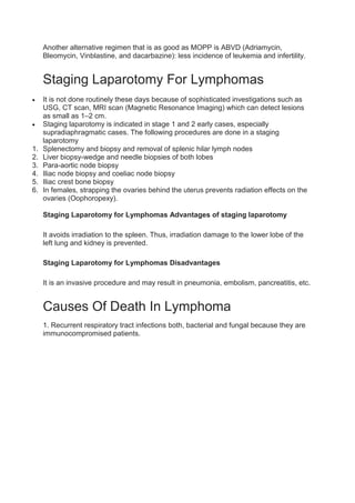 Lymphadenectomy Notes Lymphatics Lymph Vessels And Lymphoma | PDF
