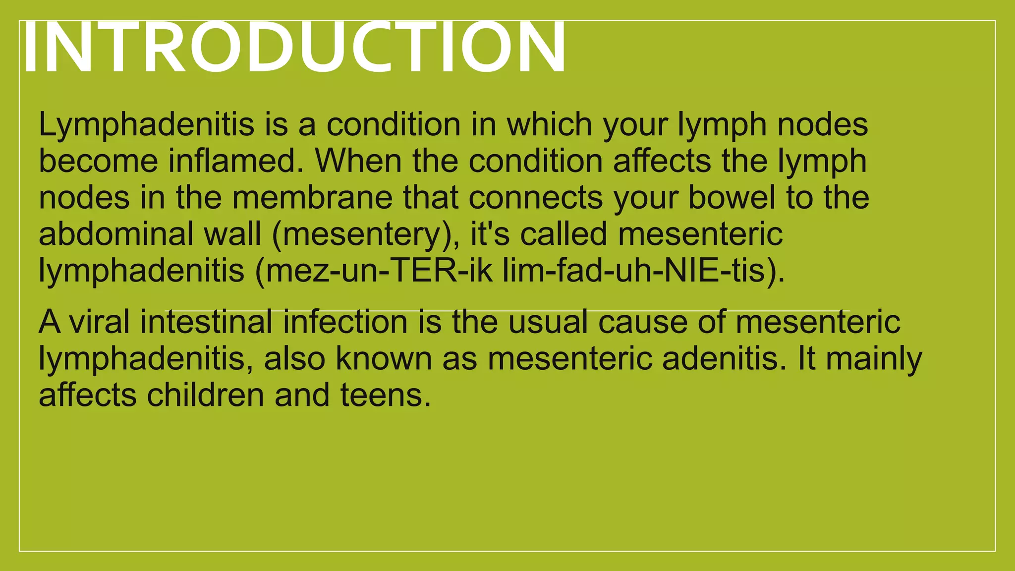 Lymphadenitis | PPTX