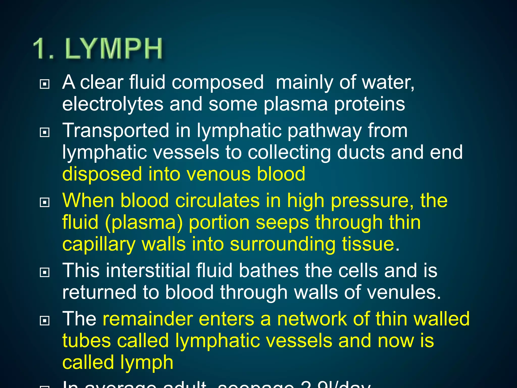 Lymph and lymphatic system | PPTX