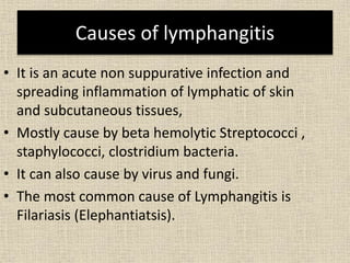Lymphangitis-1.pptx physiotherapy ppt general surgery | PPTX