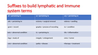 medical terminologyLymphatic and Immune systems.pptx