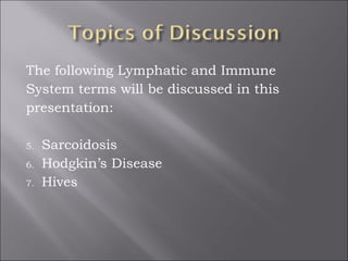 Lymphatic and immune systems presentation for chapter 6 | PPT