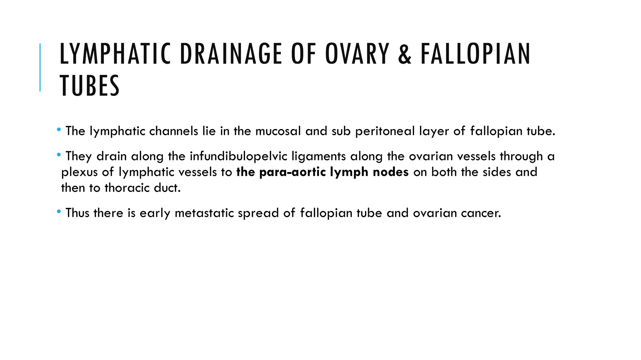 Lymphatic Drainage Of Female Genital Tract Pptx