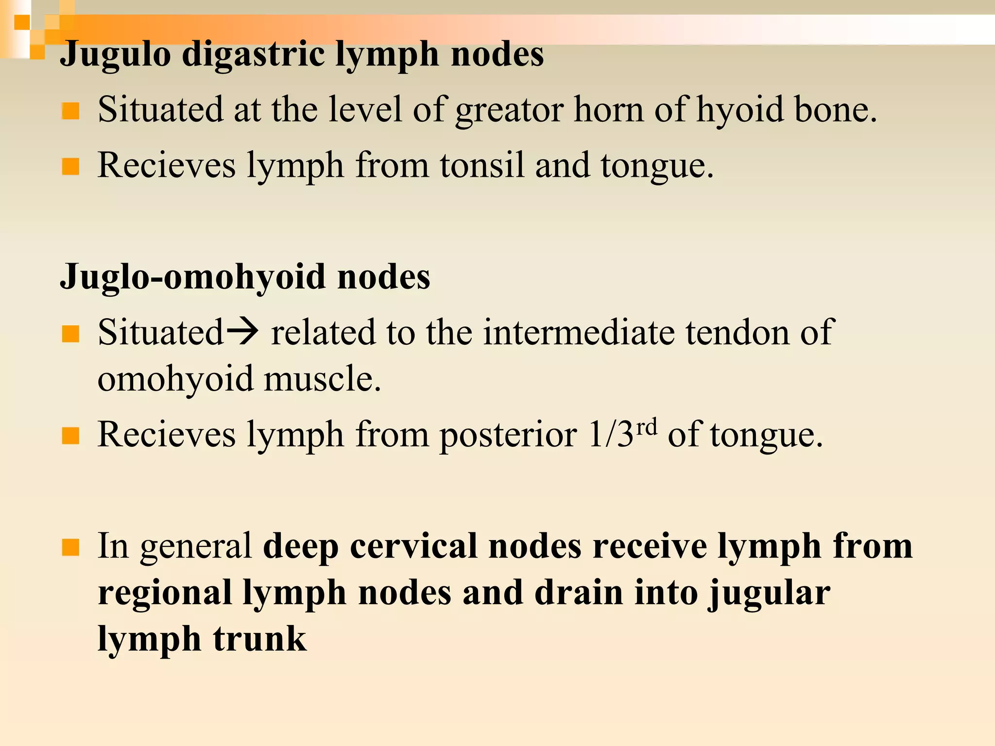 Lymphatic drainage of head and neck | PPTX