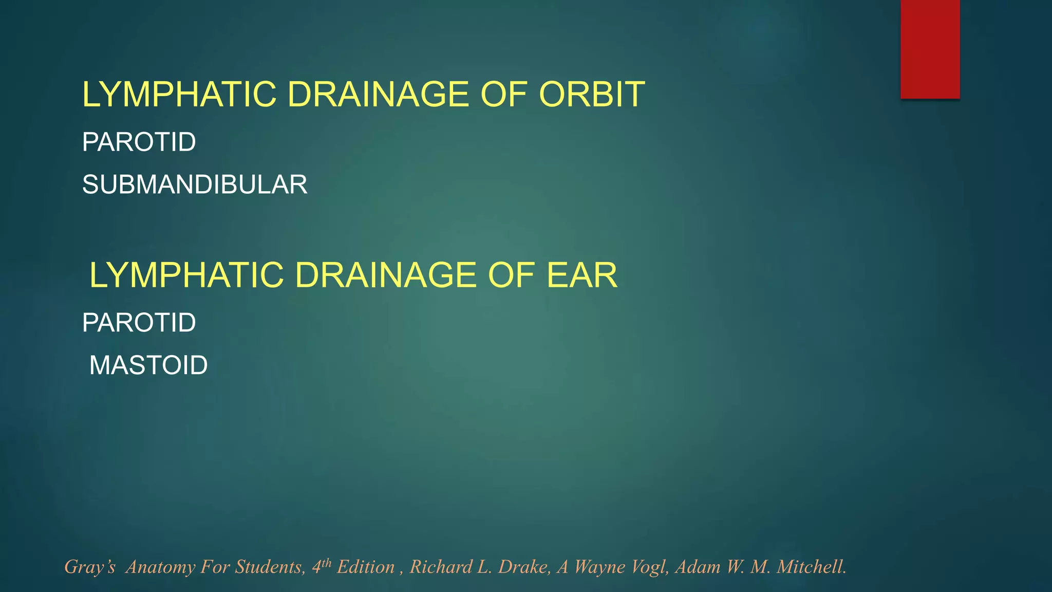 Lymphatic drainage of head and neck | PPTX