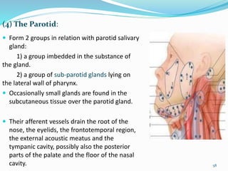 Lymphatic drainage of head & neck | PPTX