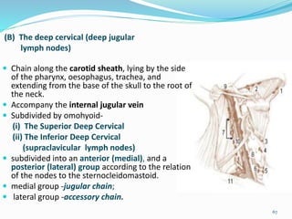 Lymphatic drainage of head & neck | PPTX