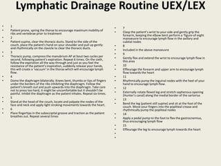 Lymphatic drainage technique | PPTX