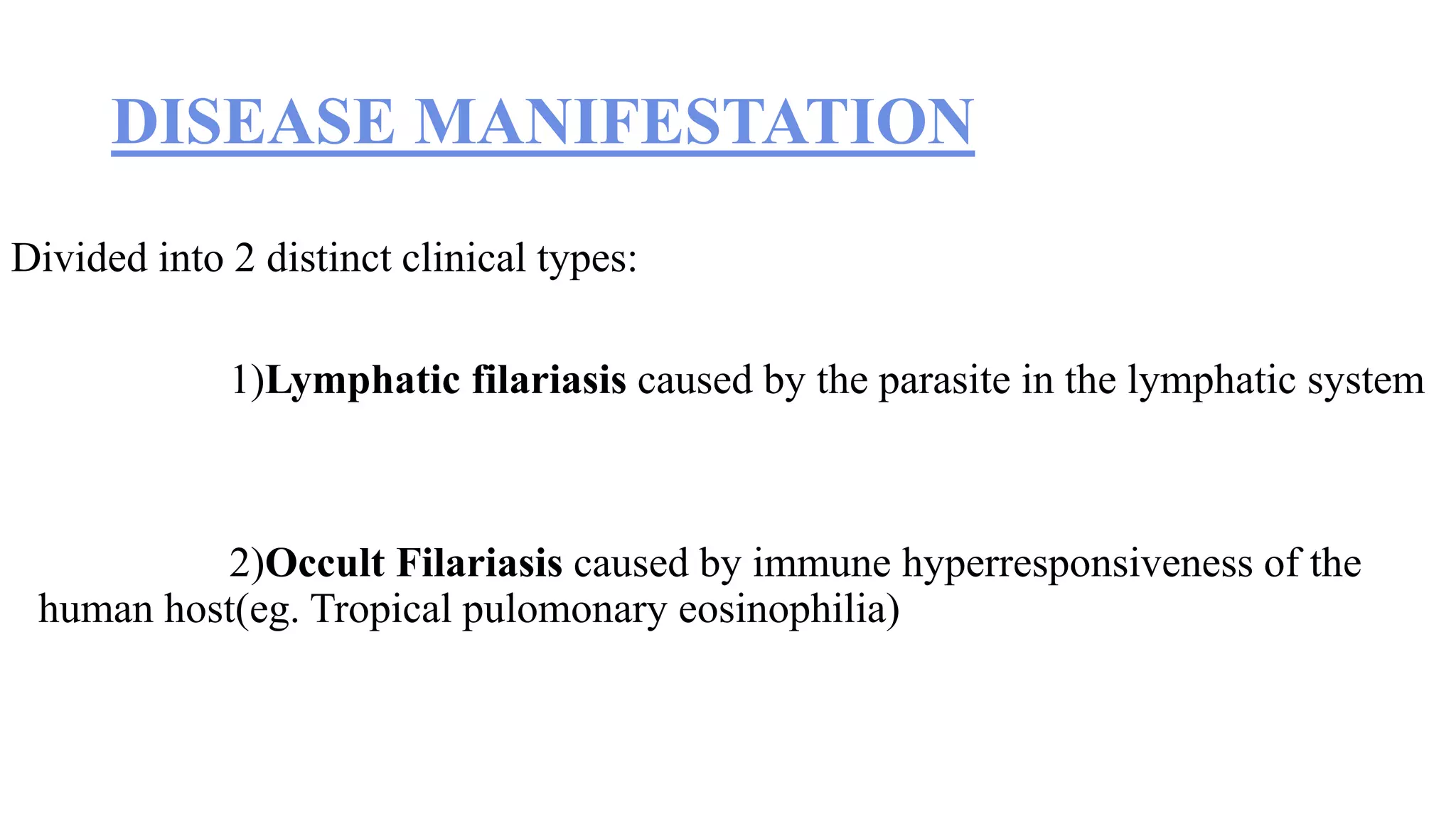 Lymphatic Filariasis.pptx | Infectious Diseases | Diseases and Conditions