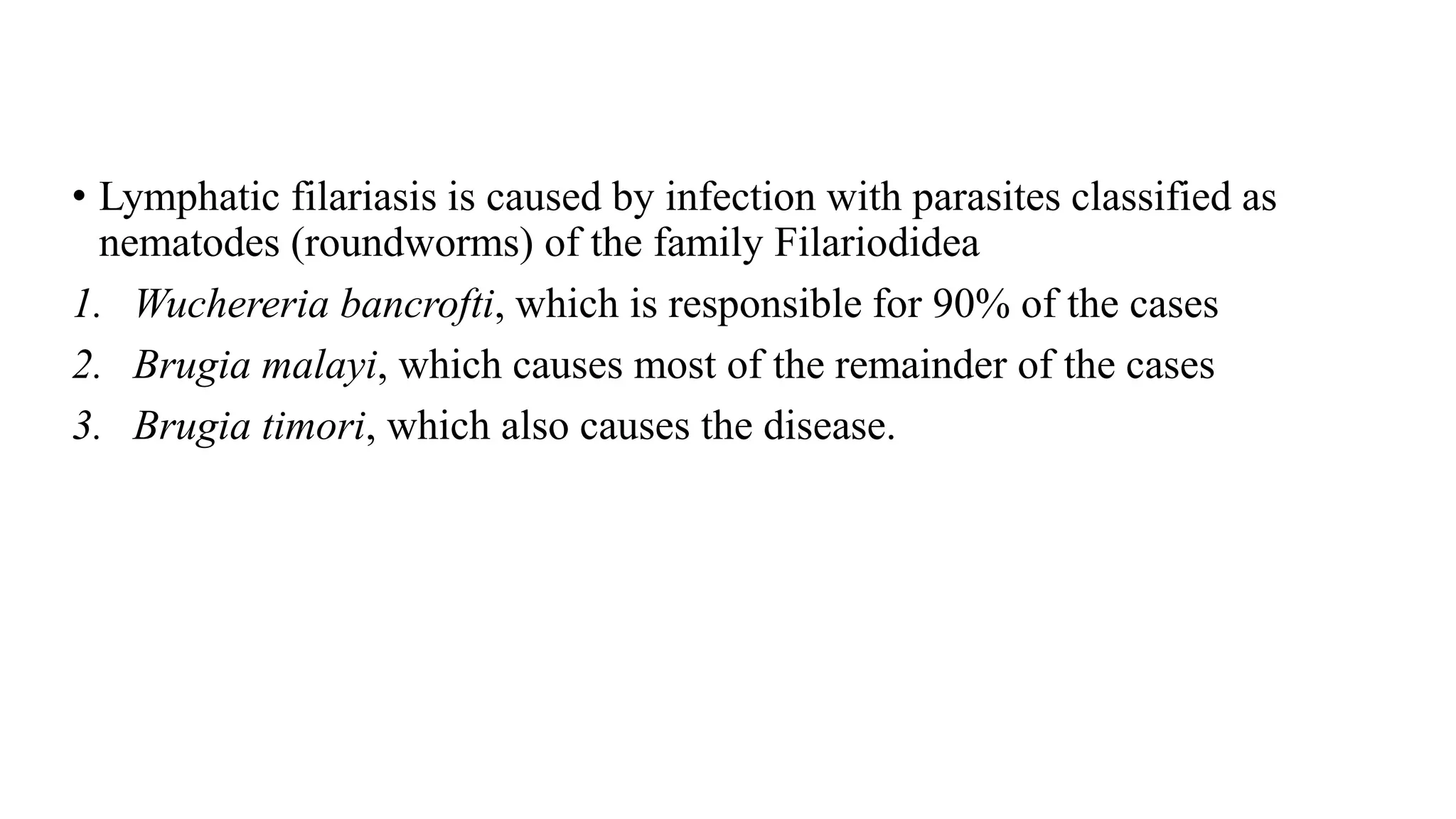 Lymphatic Filariasis.pptx | Infectious Diseases | Diseases and Conditions