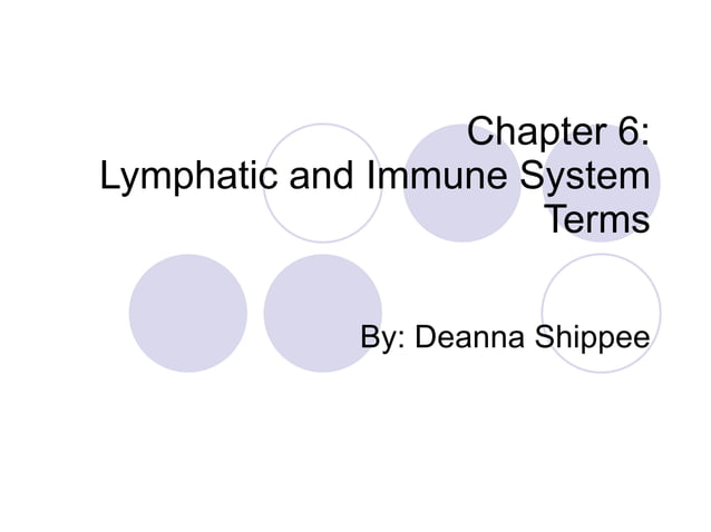 Lymphatic and Immune Terms | PPT