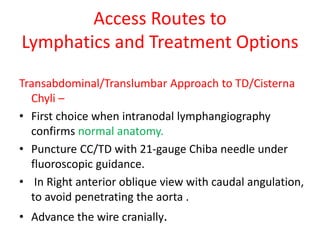 lymphatic leak and interventions.ppt