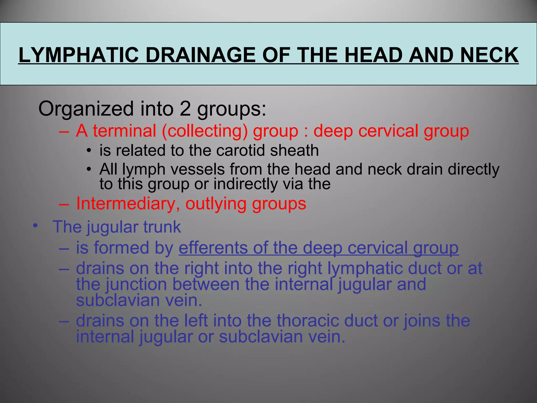 Lymphatics of head and neck | PPT