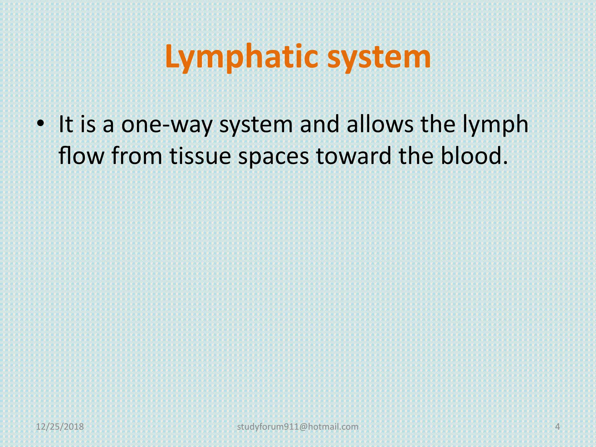 Lymphatic system, Human Lymphatic system | PPT