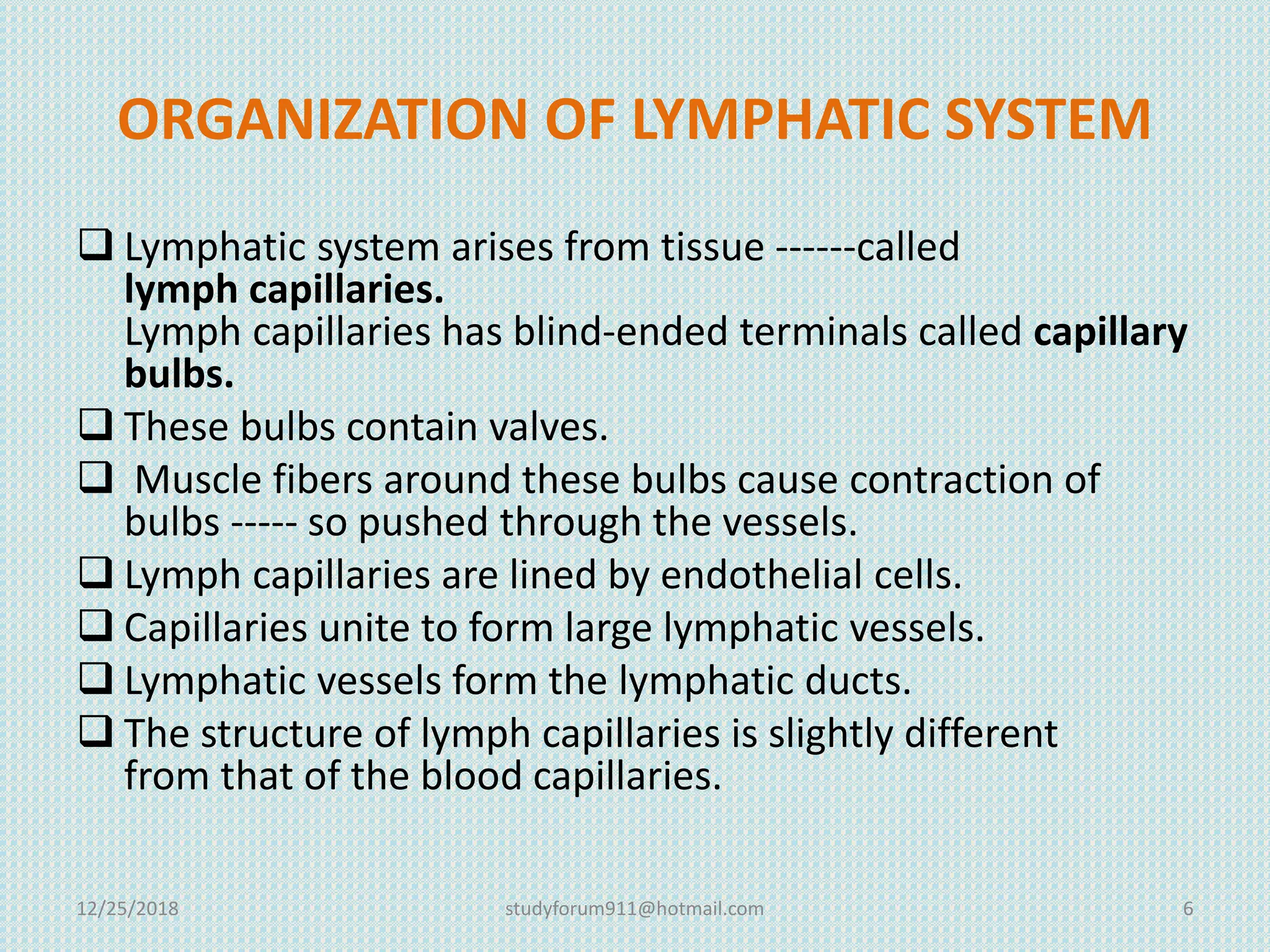 Lymphatic system, Human Lymphatic system | PPT