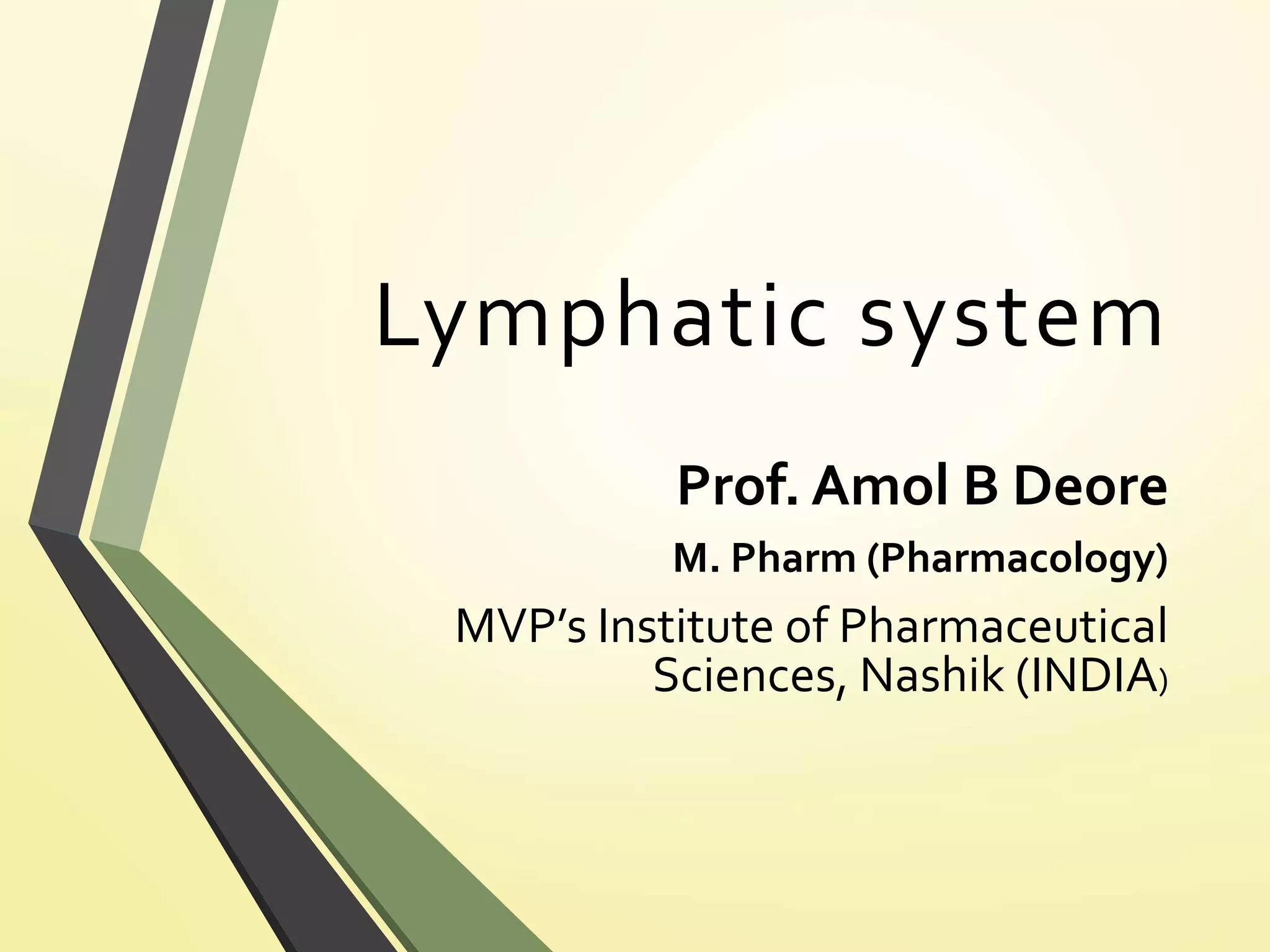 Lymphatic system: Anatomy and Physiology | PPTX