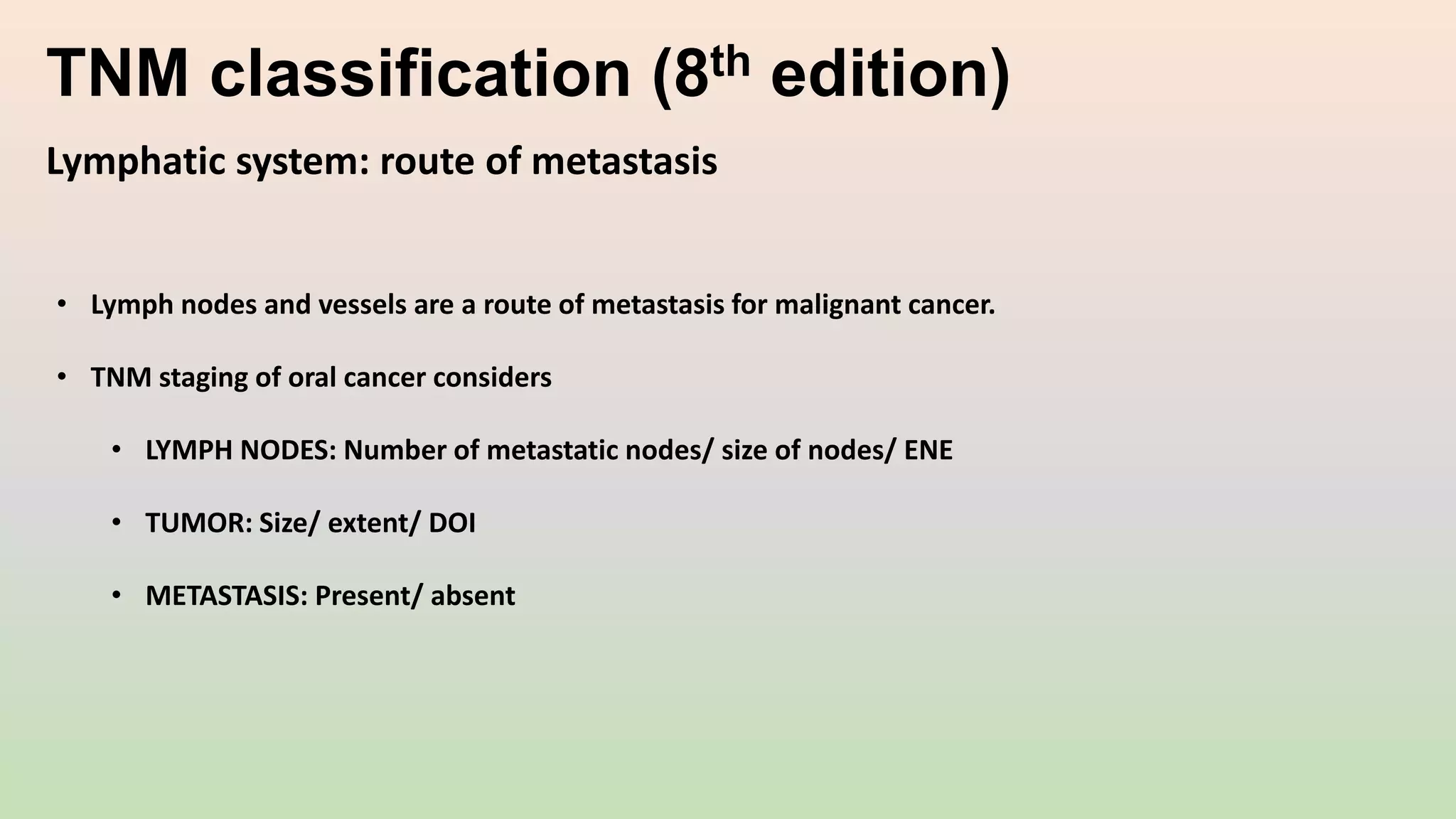 Lymphatic system of Head&Neck ; TNM Staging 8th edition | PPTX