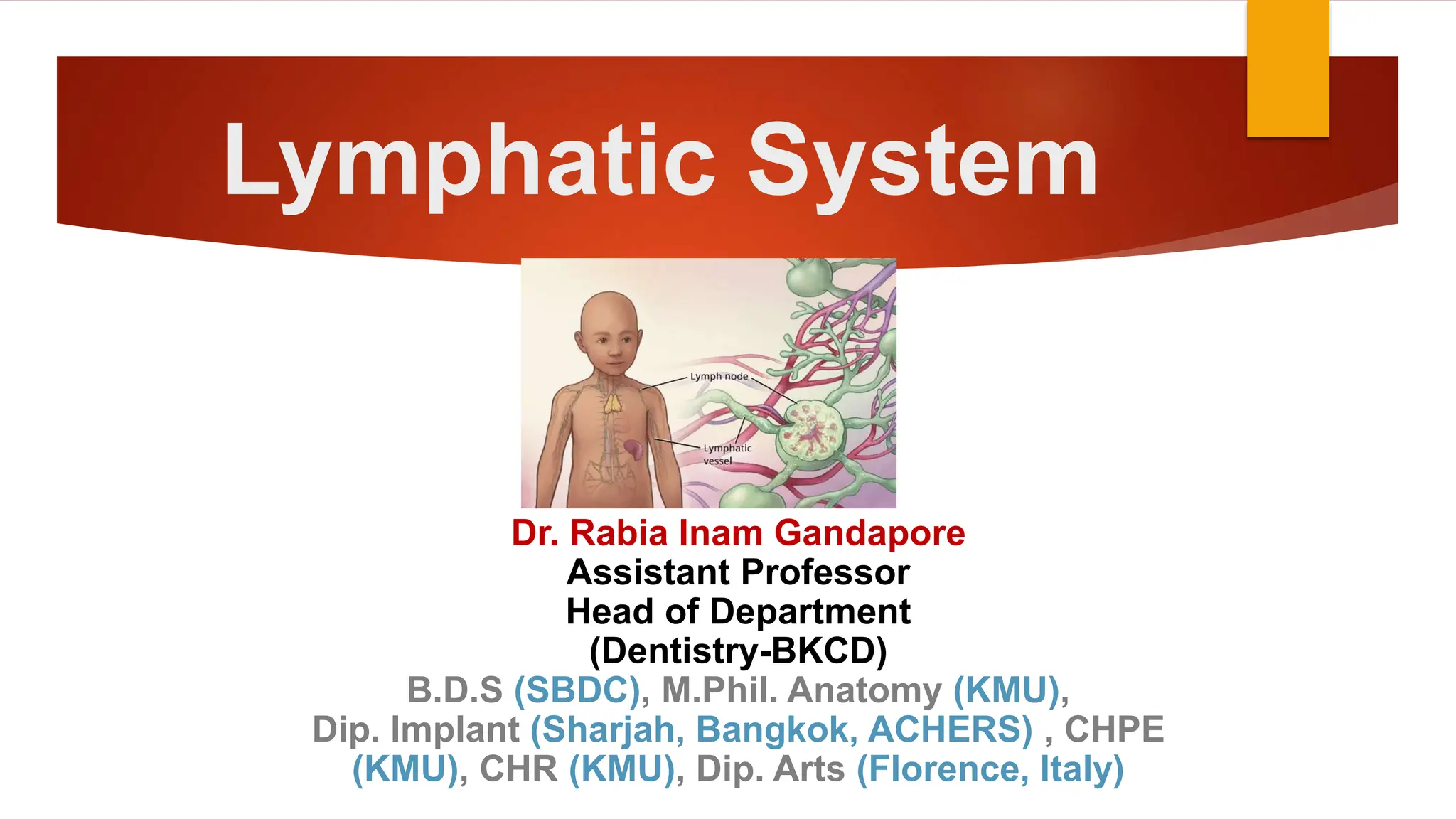 Lymphatic System of Human Body by Dr. Rabia Inam Gandapore.pptx