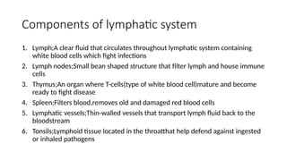 HUMAN ANATOMY AND PHYSIOLOGY OF LYMPHATIC SYSTEM. | PPTX