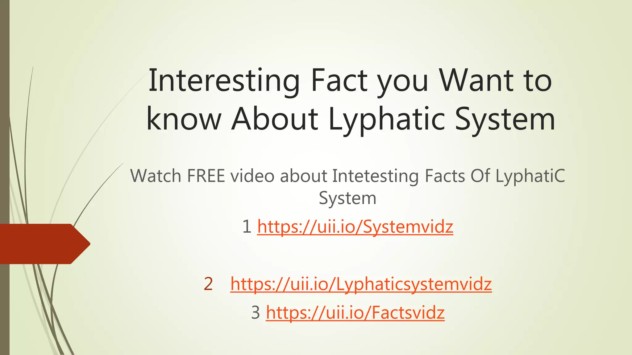 LYMPHATIC SYSTEM (INTERESTING FACTS ABOUT LYMPHATIC SYSTEM) | PPTX