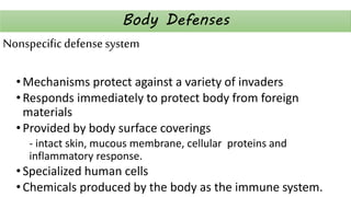 Human Anatomy and Physiology - Lymphatic system and body defenses | PPTX