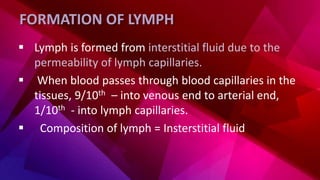 Lymphatic system and lymph | PPTX