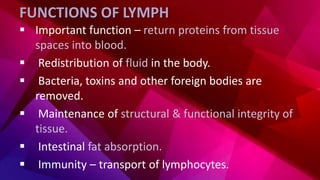 Lymphatic system and lymph | PPTX