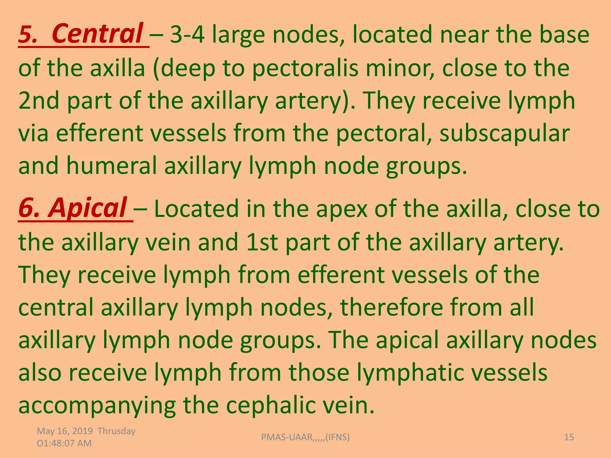 Lymphatic system and lymphatic drainage of upper limbs | PDF