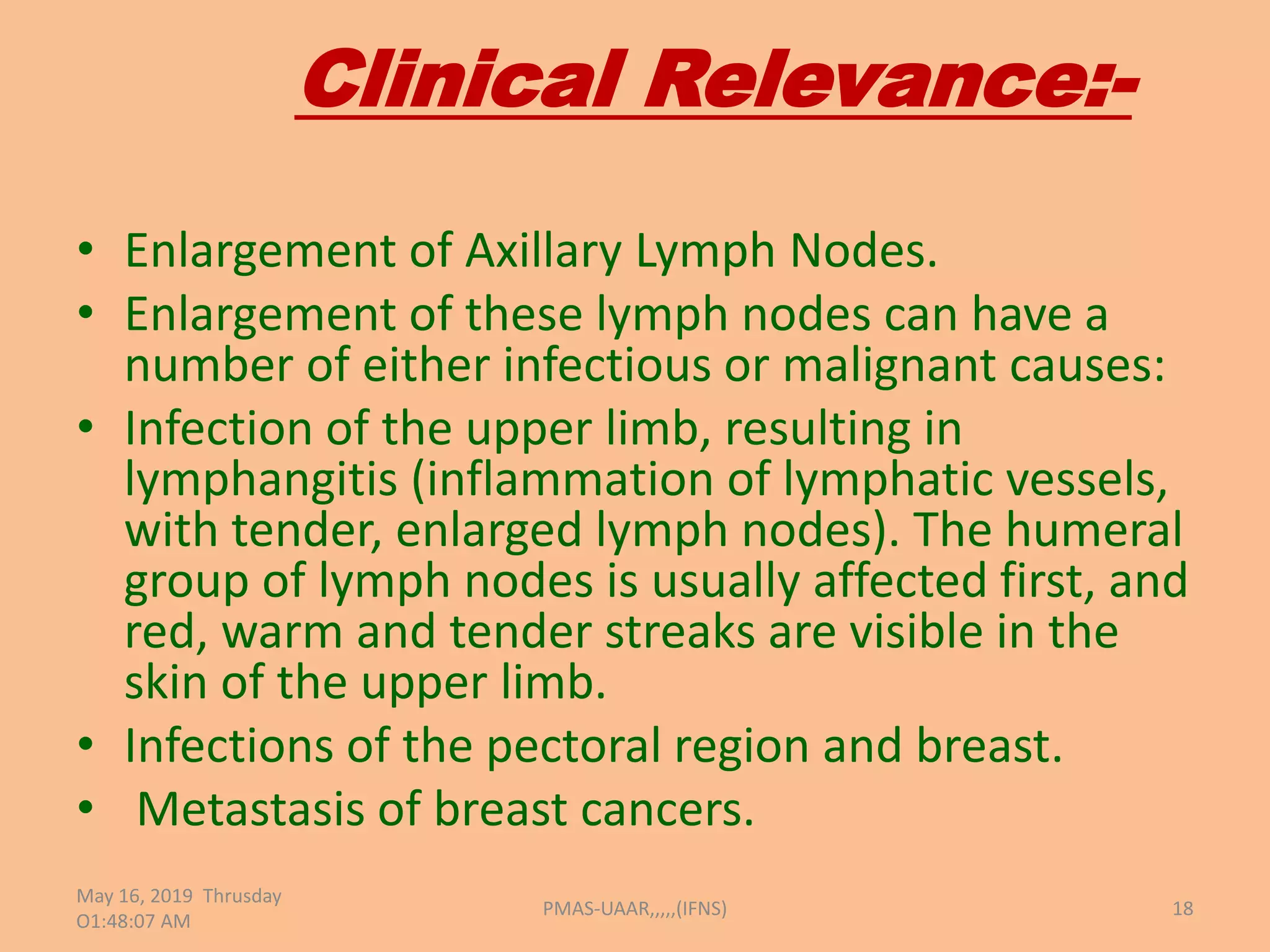 Lymphatic system and lymphatic drainage of upper limbs | PDF
