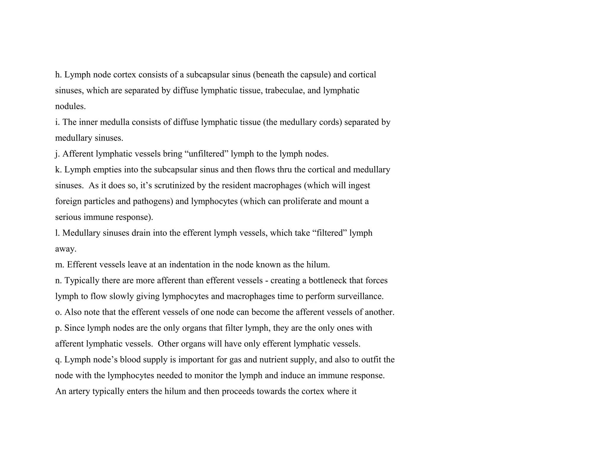 Lymphatic system lecture notes | DOC
