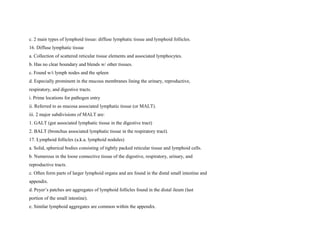 Lymphatic system lecture notes | DOC