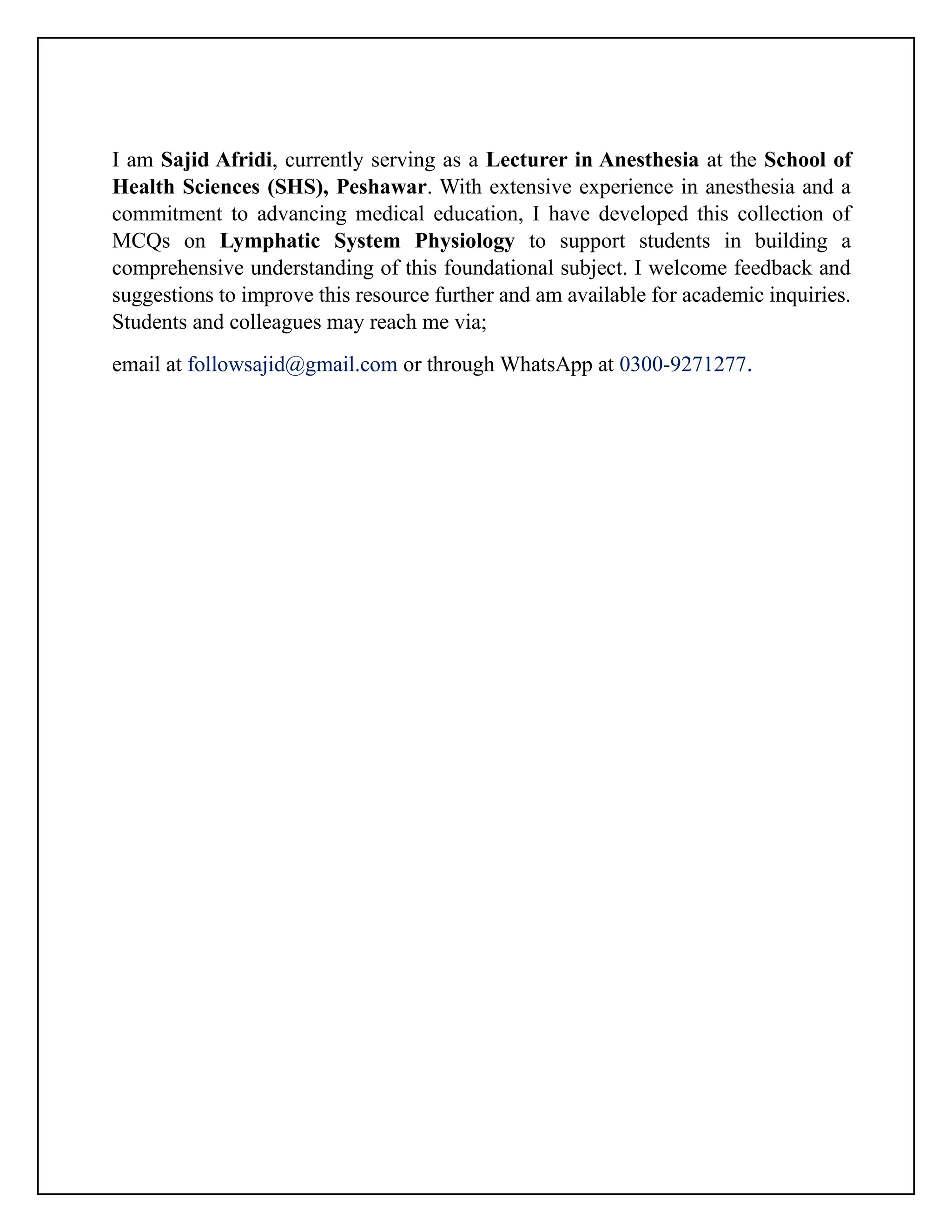 Lymphatic System MCQs & Practice Quiz – Functions, Organs, Nodes, Ducts ...