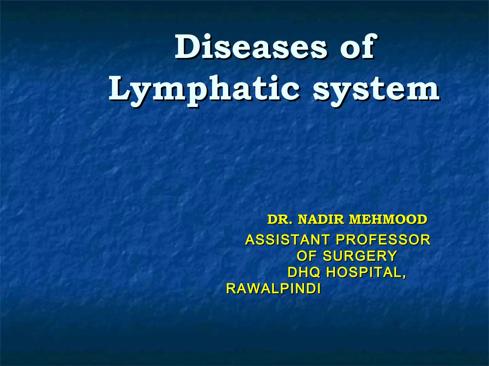 Lymphatic disorders and surgery | PPT