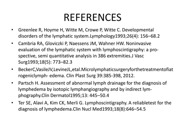 Pathology and Management of Lymphedema | PPT | Blood Disorders ...