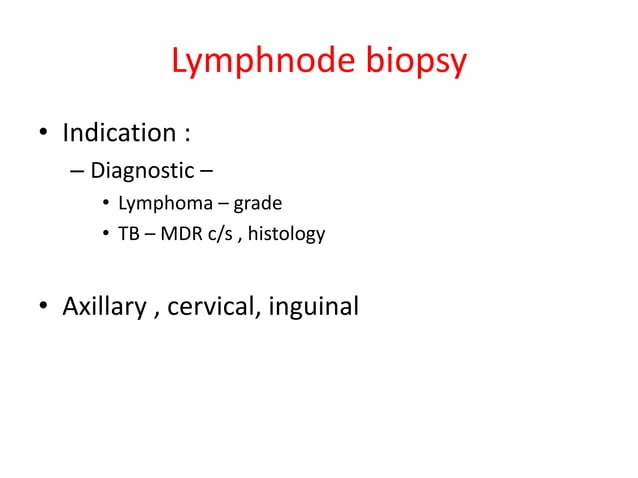 lymphnode biopsy.pptx | Death, Injury, or Military Conflict | Sensitive ...