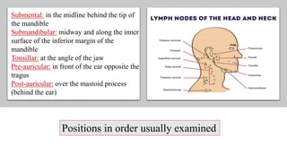 Lymph nodes examination | PPTX